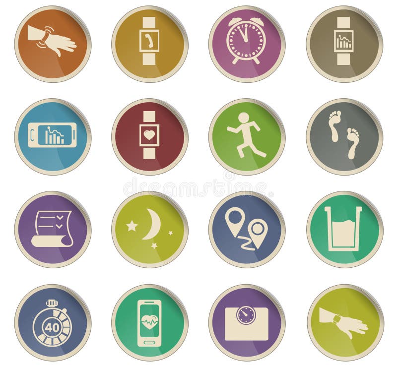 Jogging icon set stock vector. Illustration of scales - 123509155