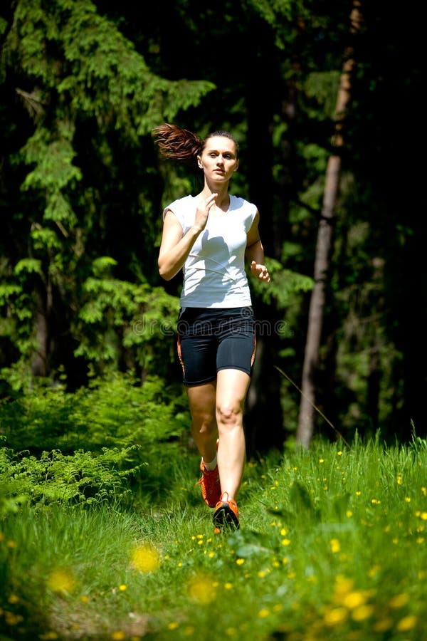 Jogging woman stock photo. Image of people, drinking - 10619794