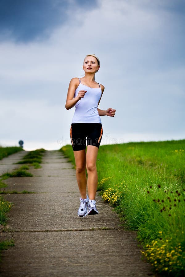 Jogging woman stock photo. Image of jogging, break, healthy - 16873184