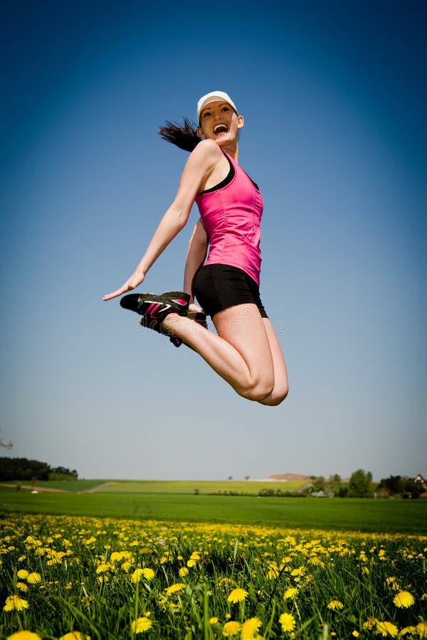 Jogging woman stock photo. Image of cheerful, jogging - 19781724