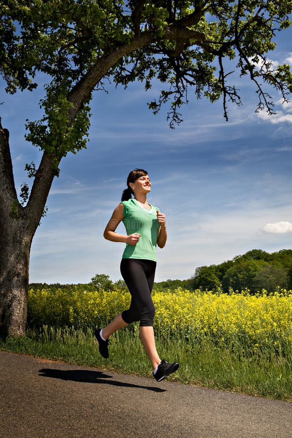 Jogging woman stock image. Image of woman, summer, training - 24840435