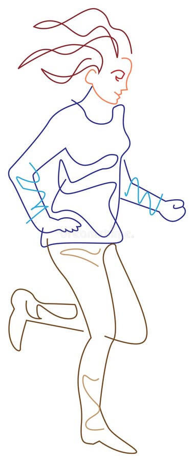 Jogging stock vector. Illustration of line, entertainment - 15466683