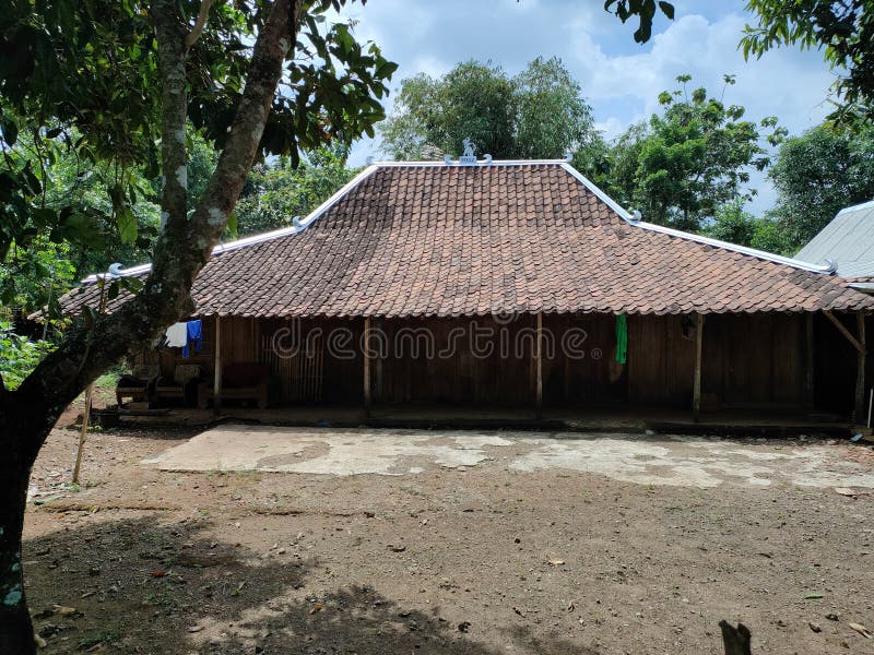 Joglo House in the Countryside, Solo, Central Java, Indonesia Stock ...