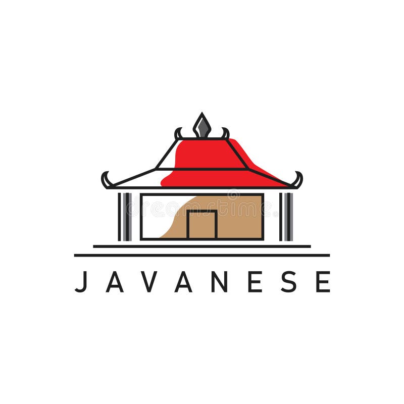 Joglo House Logo Vector,joglo is the Name for a Traditional Javanese ...