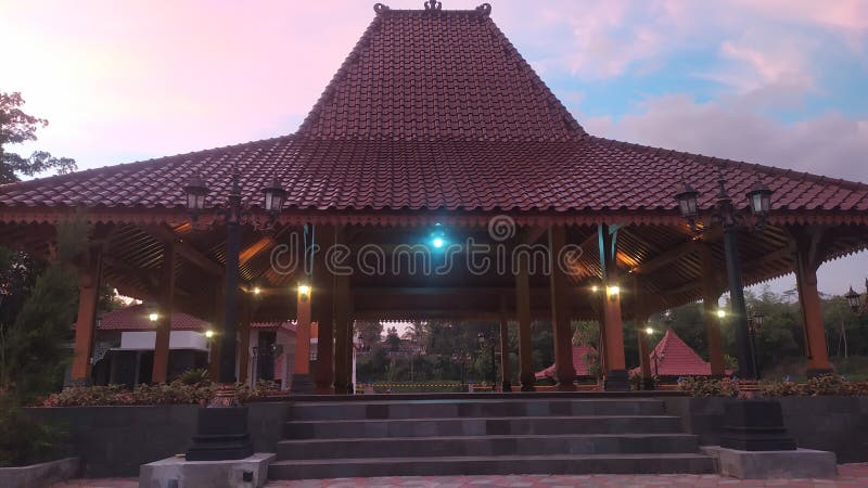 Joglo House Which is a Traditional in Indonesia Stock Image - Image of ...