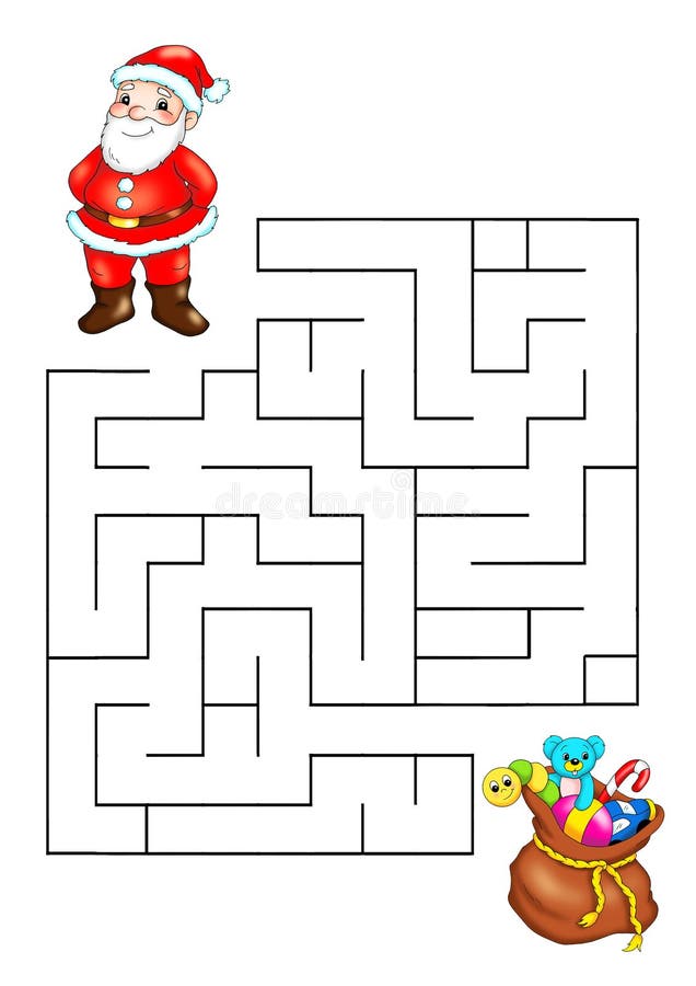 Labirinto Do Boneco De Neve Ilustração do Vetor - Ilustração de desenho ...