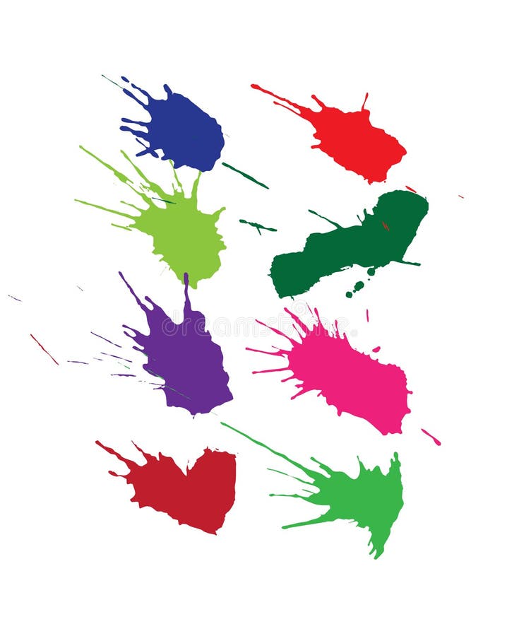 A Tinta Colorida Borra O Anel Ilustração do Vetor - Ilustração de fundo ...