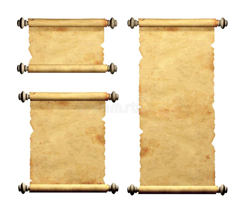 Rolo Do Vintage Do Pergaminho Ilustração Stock - Ilustração de ...