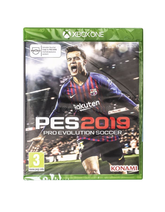 Jogo 2019 De Pro Evolution Soccer Do PES Para O XBOX ONE Em Um Fundo ...