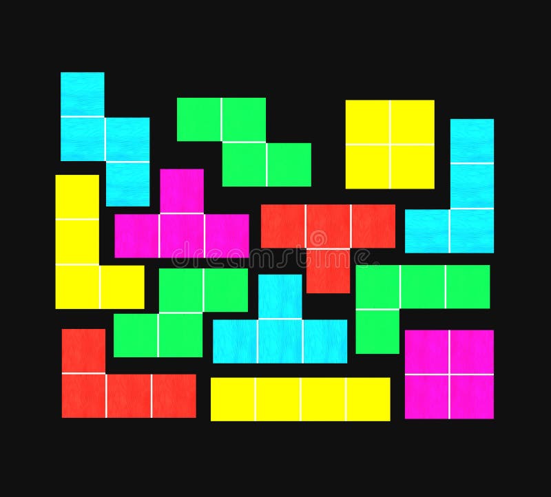 Jogo de Tetris ilustração stock. Ilustração de projeto - 59777036