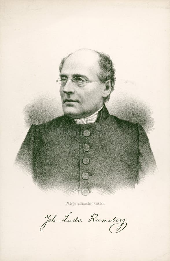 Johan Ludvig Runeberg stock photo. Image of poster, head - 222343866