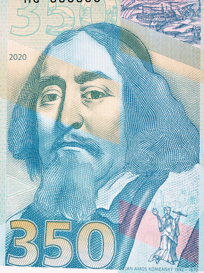 John Amos Comenius a Portrait from Money Stock Photo - Image of cash ...
