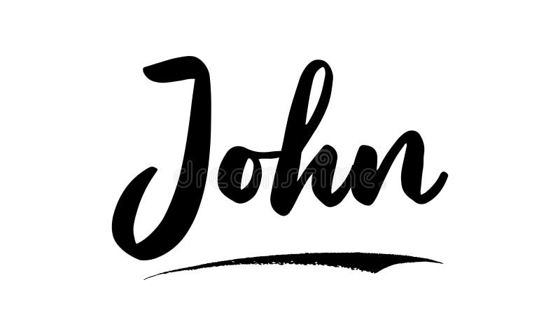 John Bold Text Lettering Typography Vector Design Quote Stock Vector ...