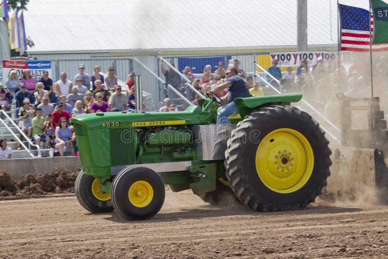 John Deere 6030 Tractor Pulling Side View Editorial Photography - Image ...