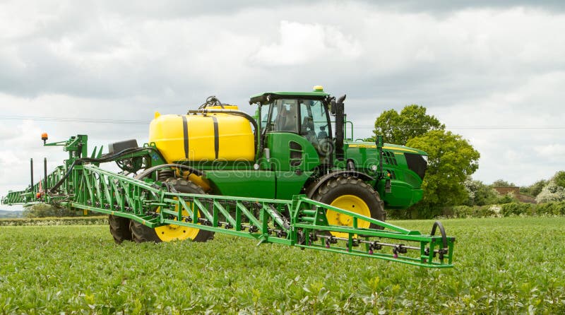 John Deere Sprayer Spraying in Bean Field Editorial Stock Image - Image ...