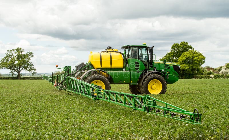 John Deere Sprayer Spraying in Bean Field Editorial Stock Image - Image ...