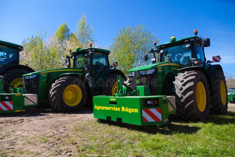 John Deere Tractor Stands on Tractor Show Editorial Stock Photo - Image ...