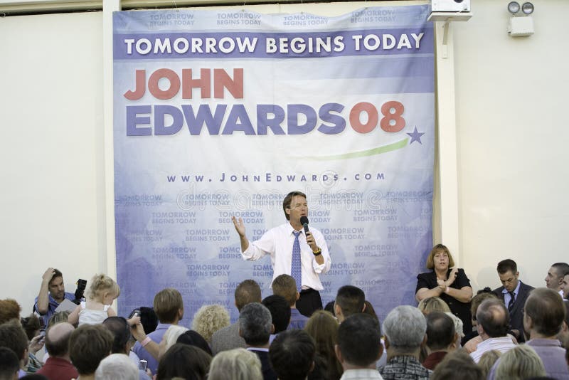John Edwards Rally 78 editorial image. Image of democrat - 4229505