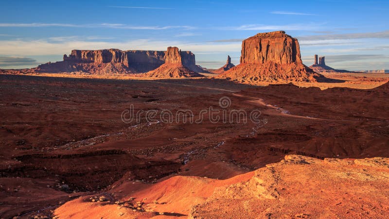 John Ford Point Sunset at Monument Valley Stock Photo - Image of ...