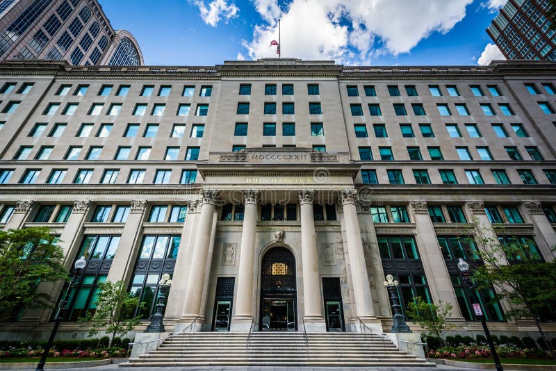 The John Hancock Building, in Back Bay, Boston, Massachusetts ...