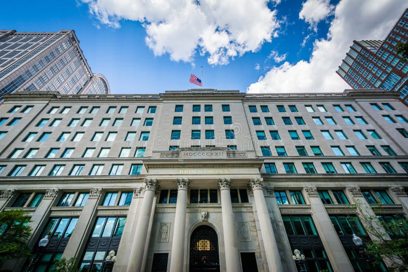 The John Hancock Building, in Back Bay, Boston, Massachusetts ...