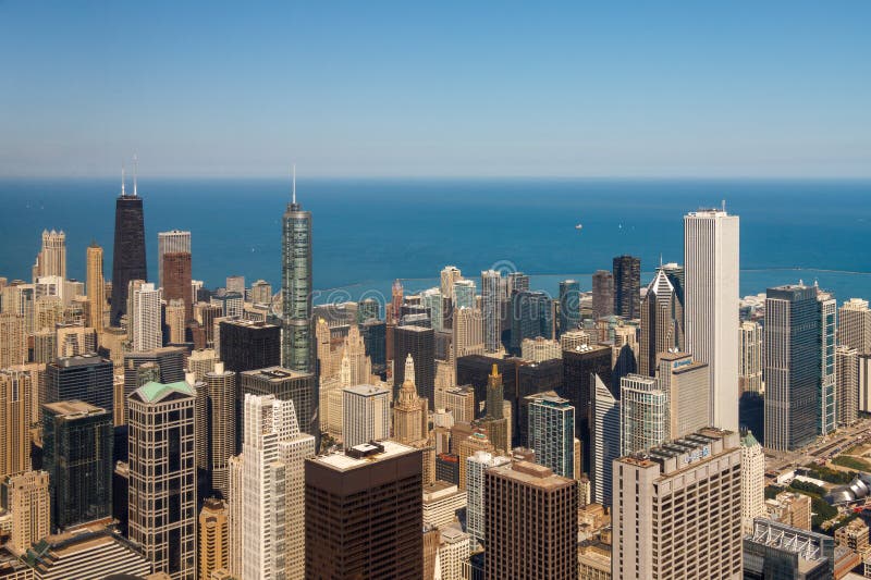 John Hancock Central Skyscraper Arquitectura Moderna Torre Edificios Centro De Chicago Illinois ...