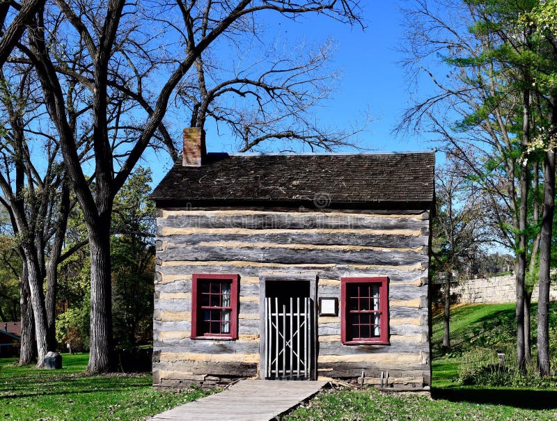 John Long Log Cabin imagen de archivo editorial. Imagen de registro ...