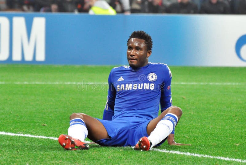 John Obi Mikel is Sitting on the Field Editorial Photo - Image of black ...