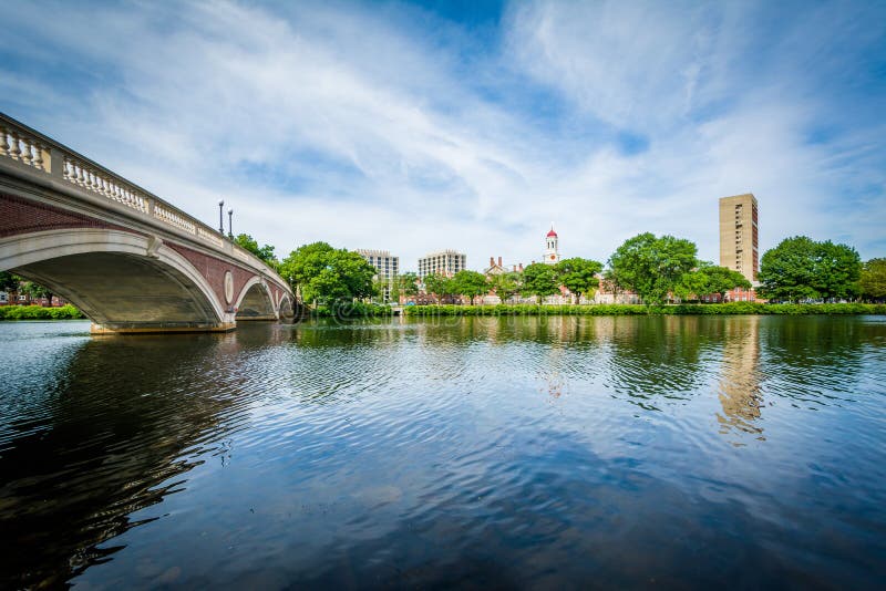 The John W. Weeks Bridge and Charles River in Cambridge, Massachusetts ...
