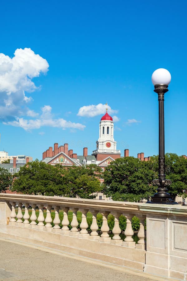 John W. Weeks Bridge with Clock Tower Over Charles River Stock Photo ...