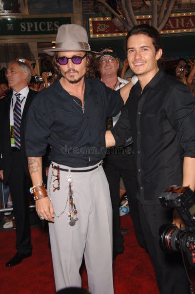 Johnny Depp,Orlando Bloom editorial photography. Image of chest - 25134252