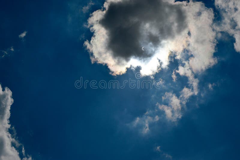 The Sky during a Solar Eclipse Stock Image - Image of johnson, county ...