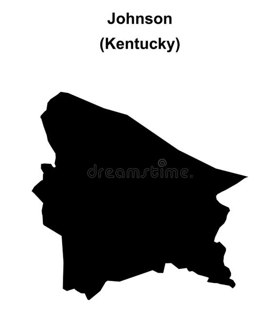 Johnson outline map stock vector. Illustration of kentucky - 361598273