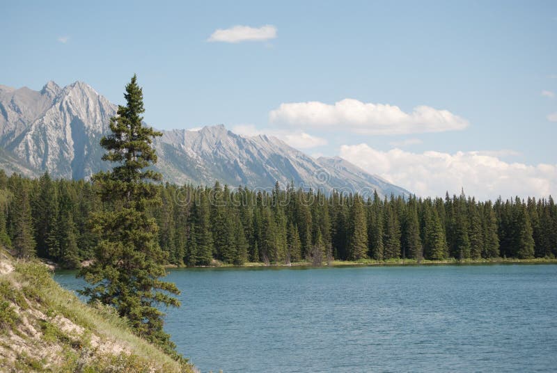 Johnson Lake stock photo. Image of water, mountain, lake - 64791176