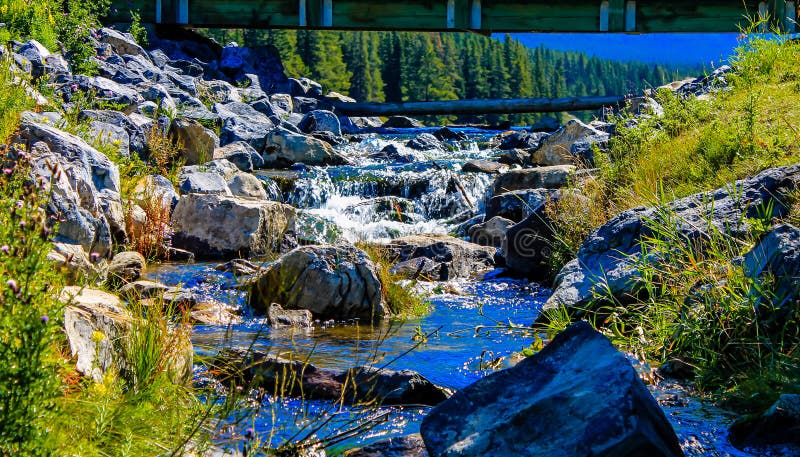 Johnson Lake Overflow. Banff National Park Alberta Canada Stock Photo ...