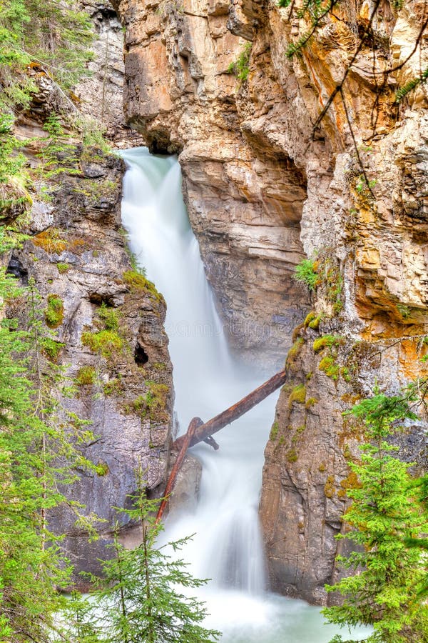 Bow Falls Banff Canada stock photo. Image of park, rushes - 100853580