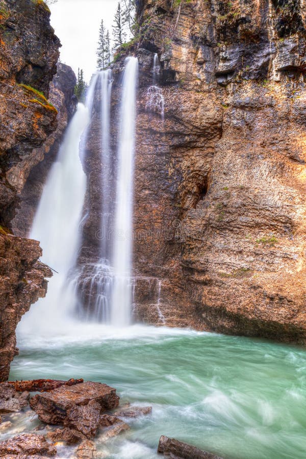 Bow Falls Banff Canada stock photo. Image of park, rushes - 100853580