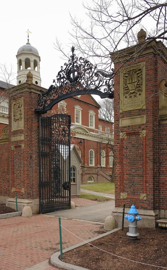 Johnston Gate at Harvard University Stock Image - Image of life, facade ...