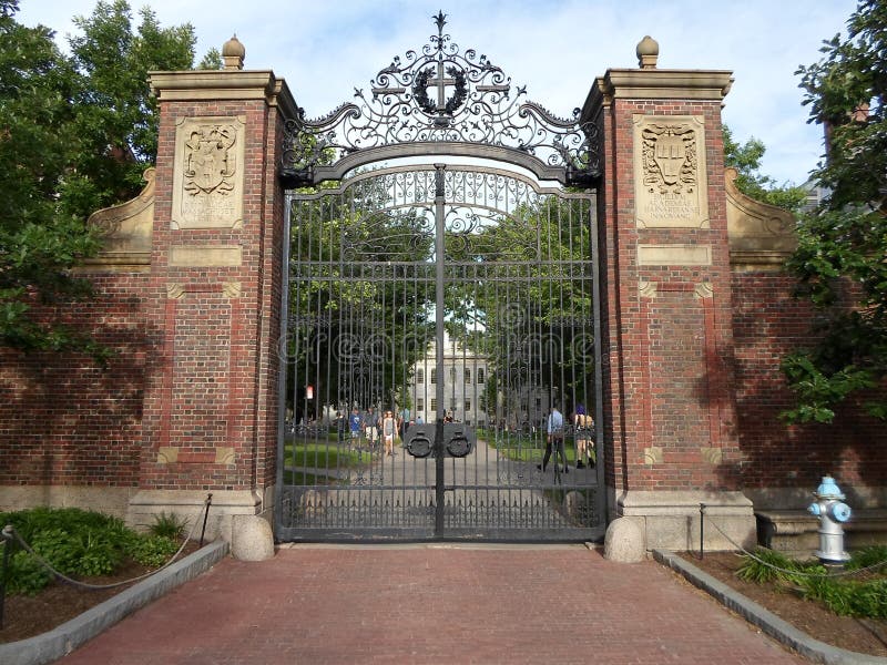 Johnston Gate at Harvard University Stock Image - Image of life, facade ...