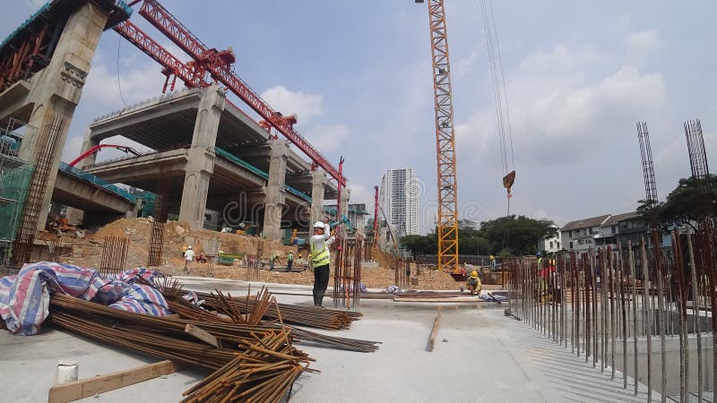 The Construction Site is in Progress. Construction Work is Being ...