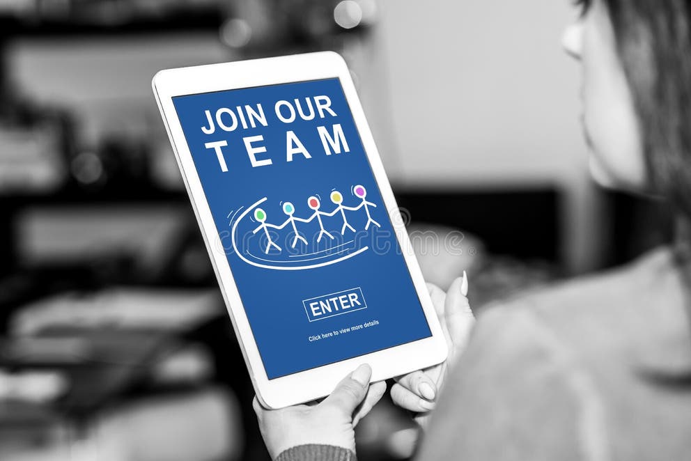 Joignez Notre Concept D'équipe Sur Un Comprimé Photo stock - Image du numérique, tablette: 131430794