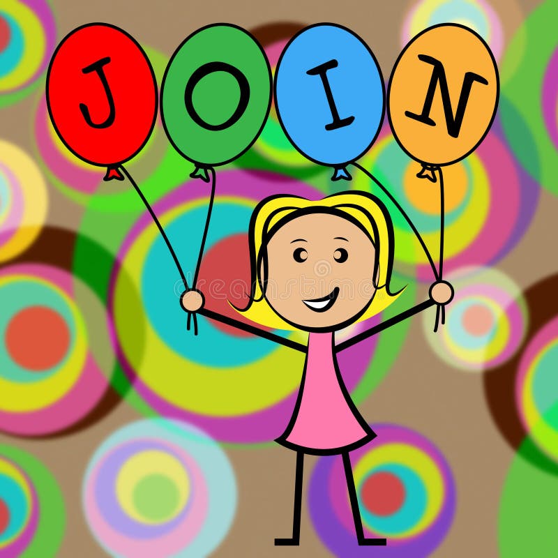 Join Balloons Shows Sign Up and Application Stock Illustration ...