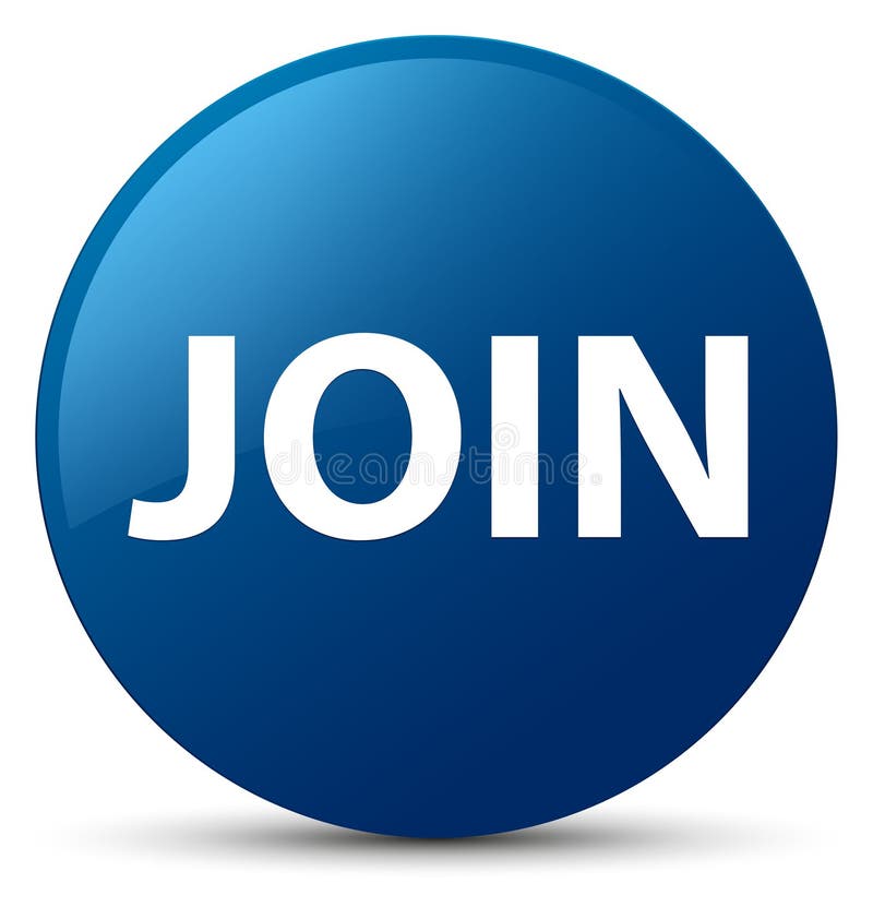 Join blue round button stock illustration. Illustration of register ...