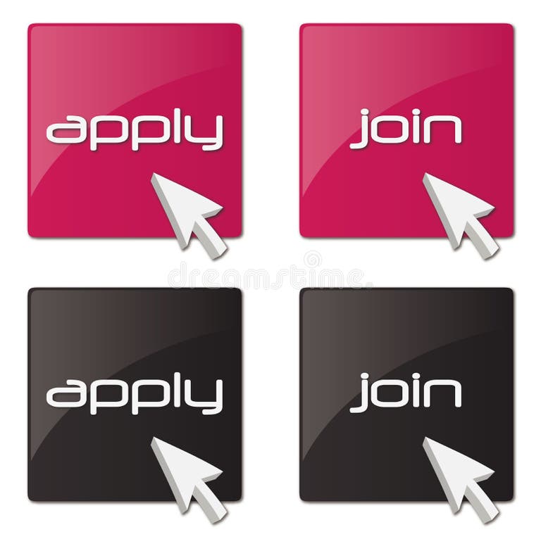 Join buttons stock vector. Illustration of registration - 6357868