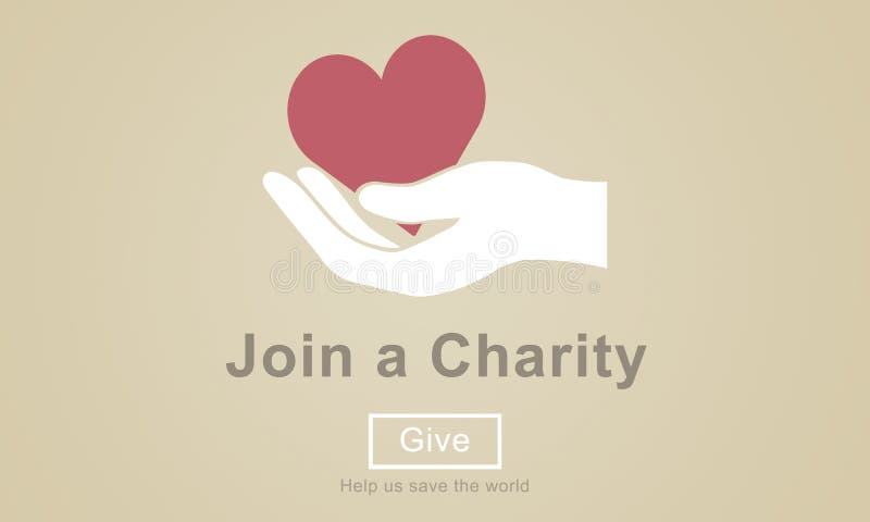 Join Charity Heart Kindness Care Concept Stock Illustration ...