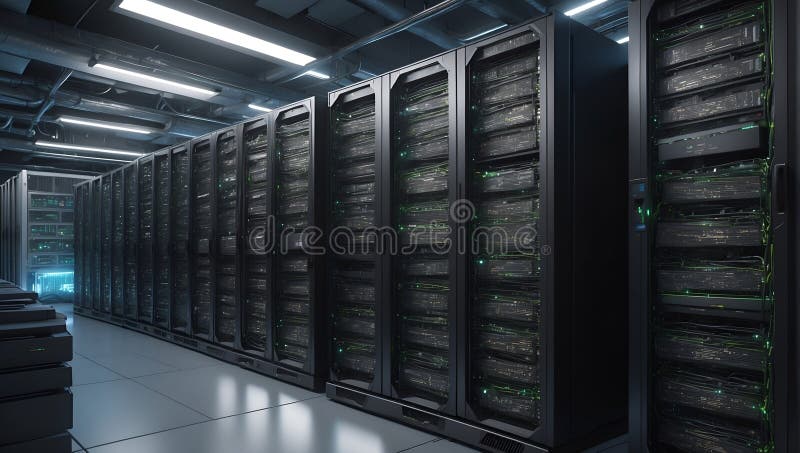 Cool Tech Harmony: Servers, Storage, Networking Brilliance. AI Generate ...