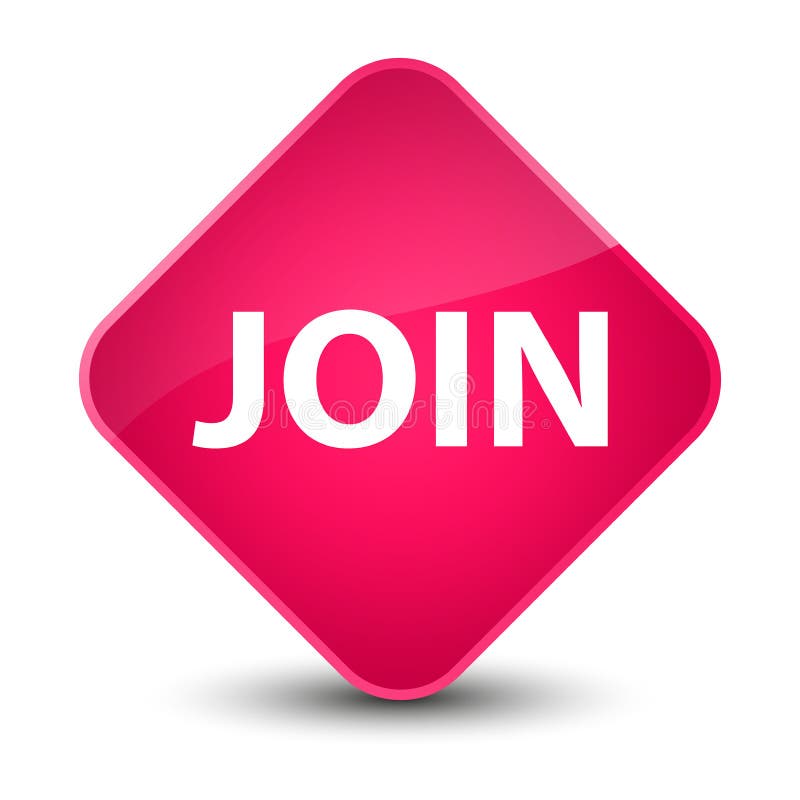 Join Elegant Pink Diamond Button Stock Illustration - Illustration of ...