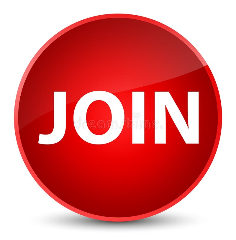 Join Elegant Red Round Button Stock Illustration - Illustration of text ...