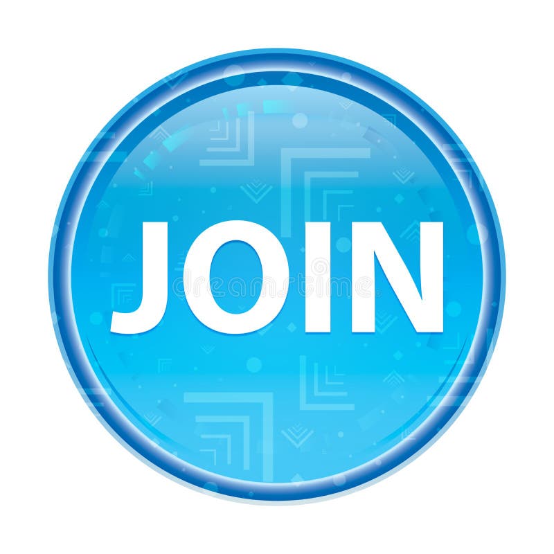 Join Floral Blue Round Button Stock Illustration - Illustration of ...