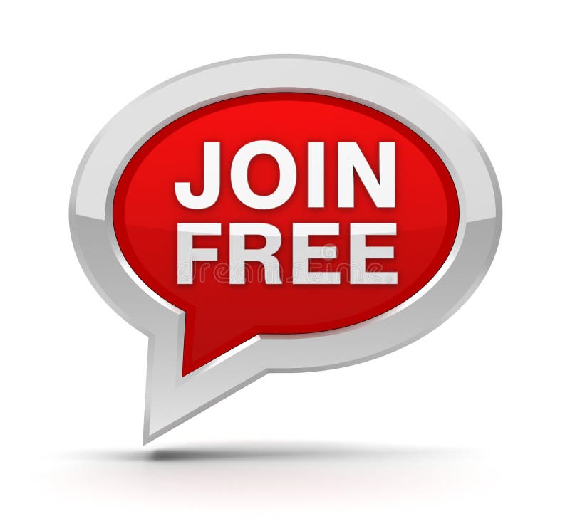 Join Us For Free Text Banner Hanging On White Background Stock ...